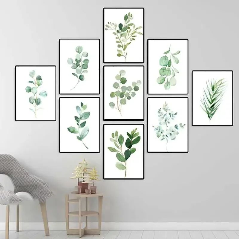 Eucalyptus-Poster-Canvas-Natural-Green-Botanical-Leaves-Art-Print ...