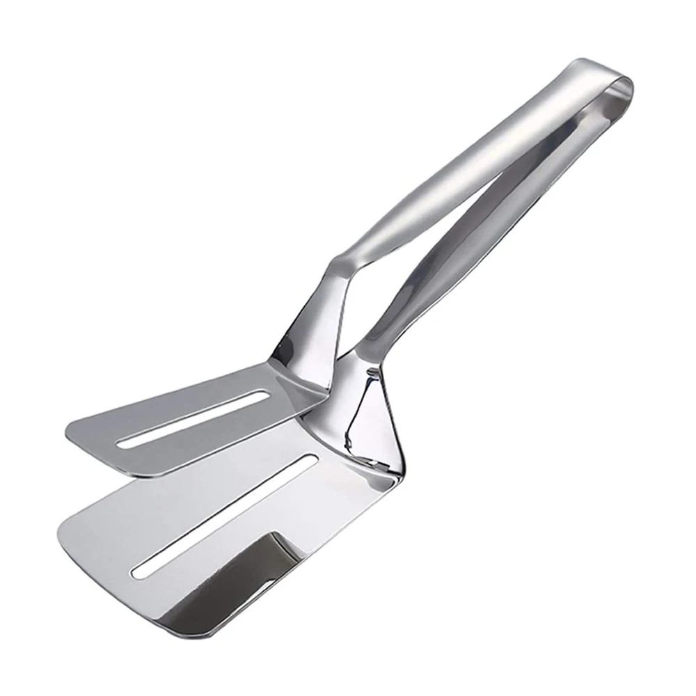 Steak Clamps Cooking Kitchen Tong Stainless Steel Double Sided Spatula ...