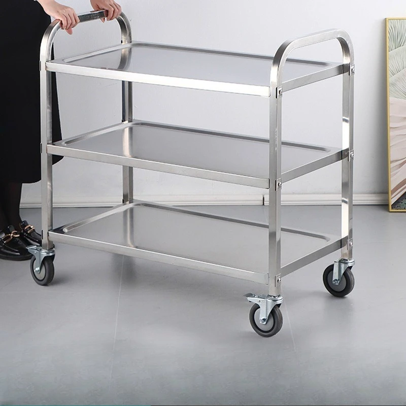 AOLIVIYA Thickened Stainless Steel Food Delivery Cart Restaurant Bowl ...
