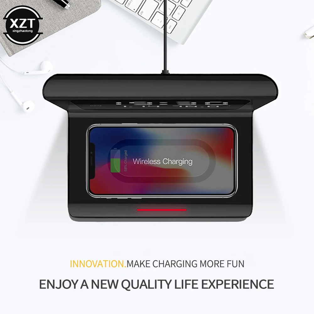 Clock Wireless Charger Creative Multifunctional 3-in-1 Wireless Charge ...