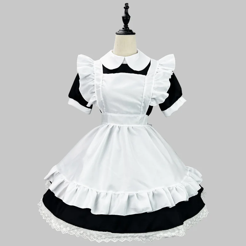 Classic-Maid-Anime-Cosplay-Costume-Black-White-Plus-Size-Apron-Maid-Cat ...