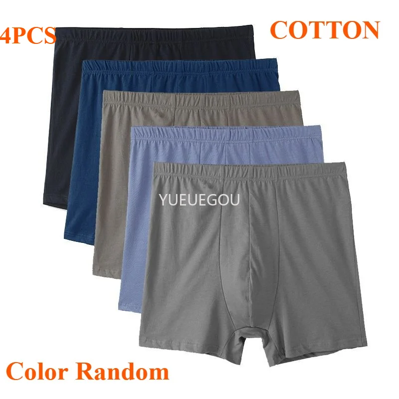 4-Pack 100% Cotton Men's Boxer Briefs Extra Big Tall 8XL 9XL 10XL Ultra ...