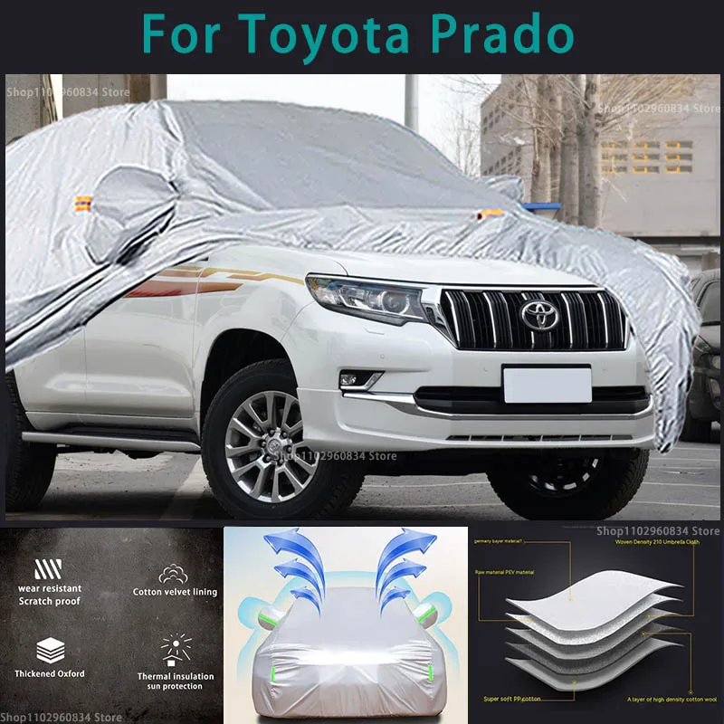 For-Toyota-Prado-210T-Full-Car-Covers-Outdoor-Sun-uv-protection-Dust ...