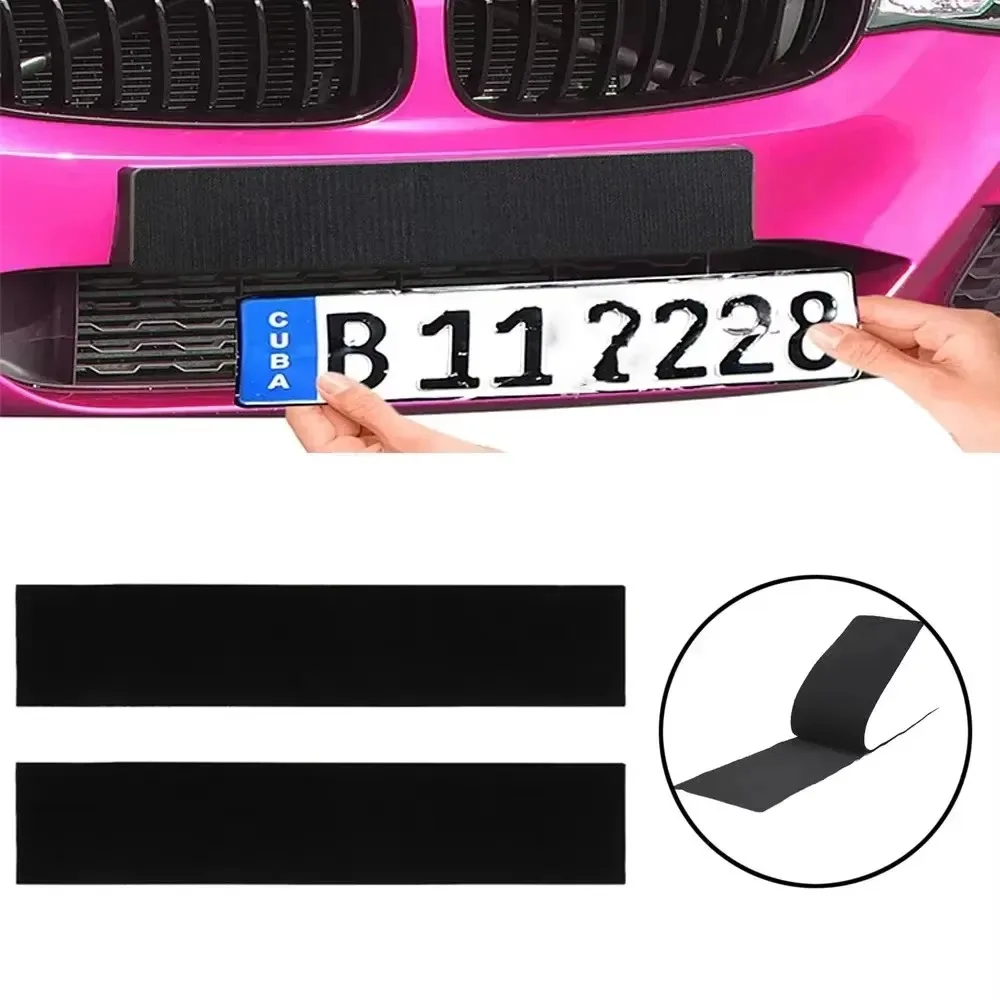 1/2set New Unique Frameless License Plate Harmless Polyester Adhesive ...