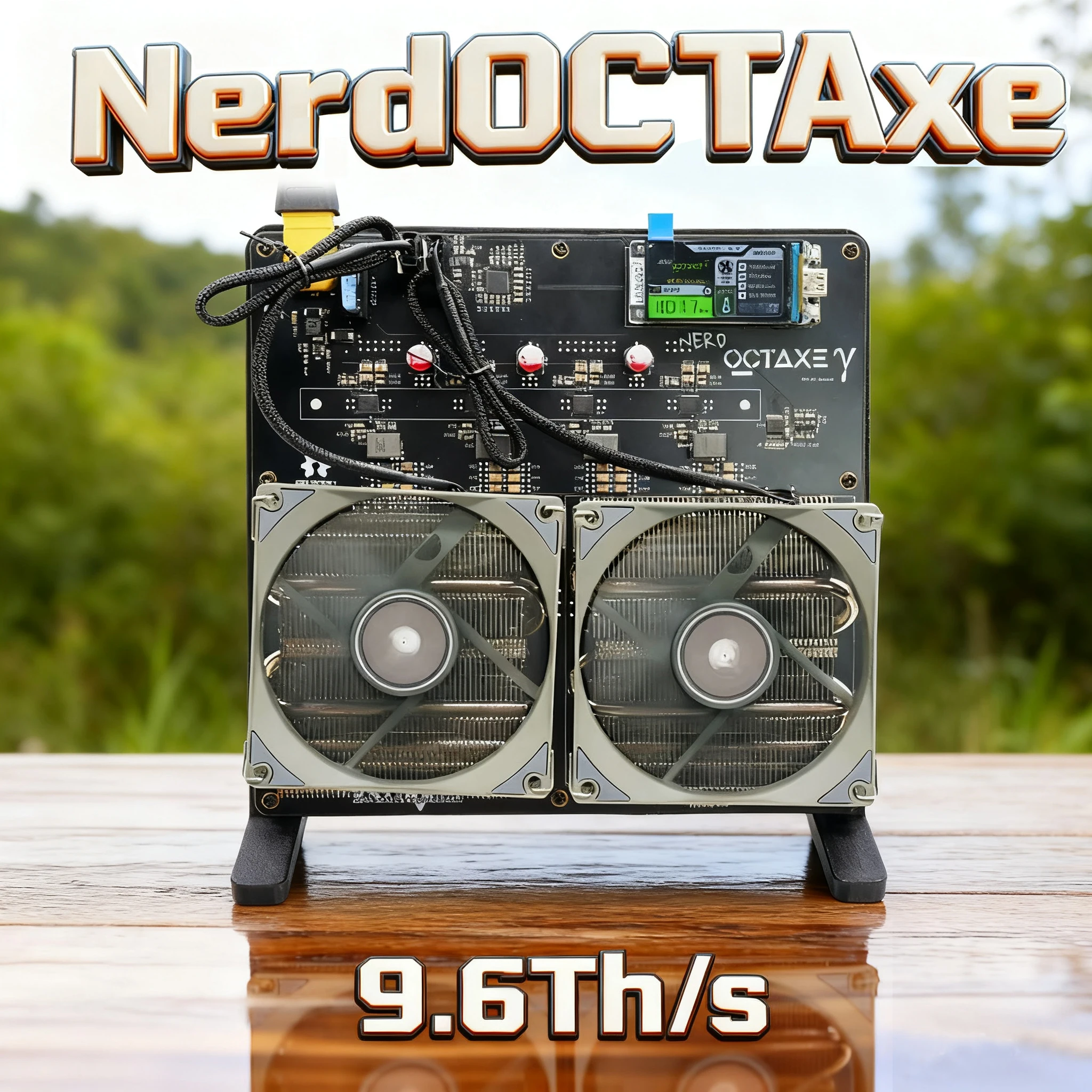 The Newest NerdOCTAxe Dual Fans Air Cooling 9.6Th/s 160W Miner Home ...