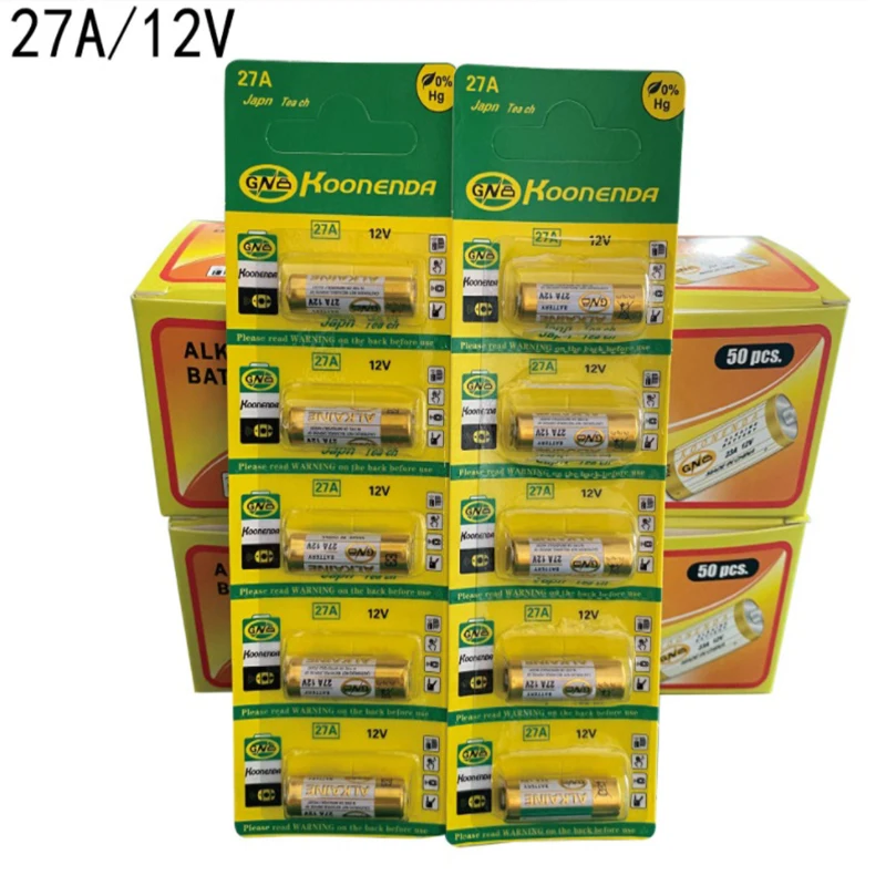 27a 12v Alkaline Remote Battery | 10pcs 27a 12v Alkaline Battery ...