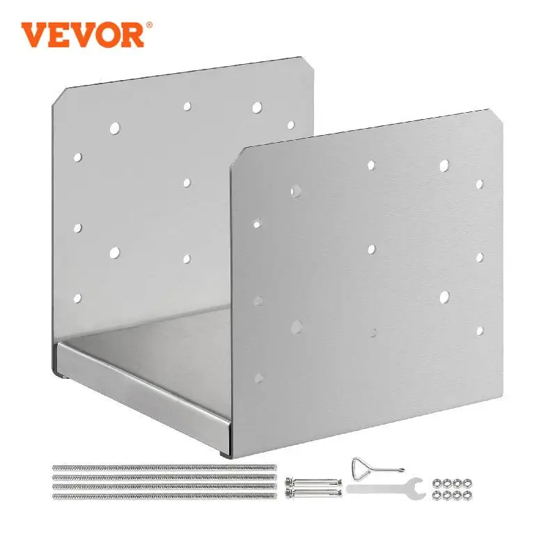 VEVOR-Standoff-Post-Base-For-6x6-8x8-Post-W-Bolt-Adjustable-Stainless ...
