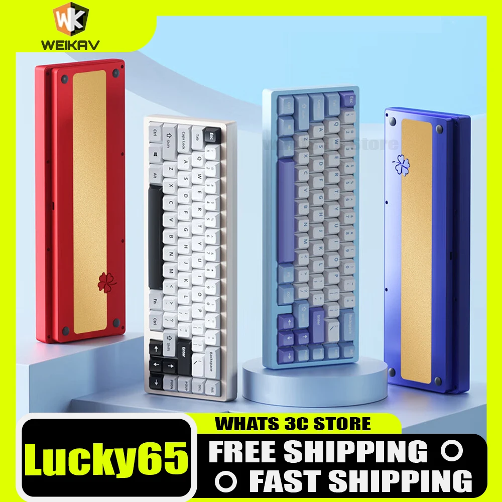 Weikav-Lucky65-Mechanical-Keyboard-Aluminium-Alloy-Tri-Mode-Bluetooth ...