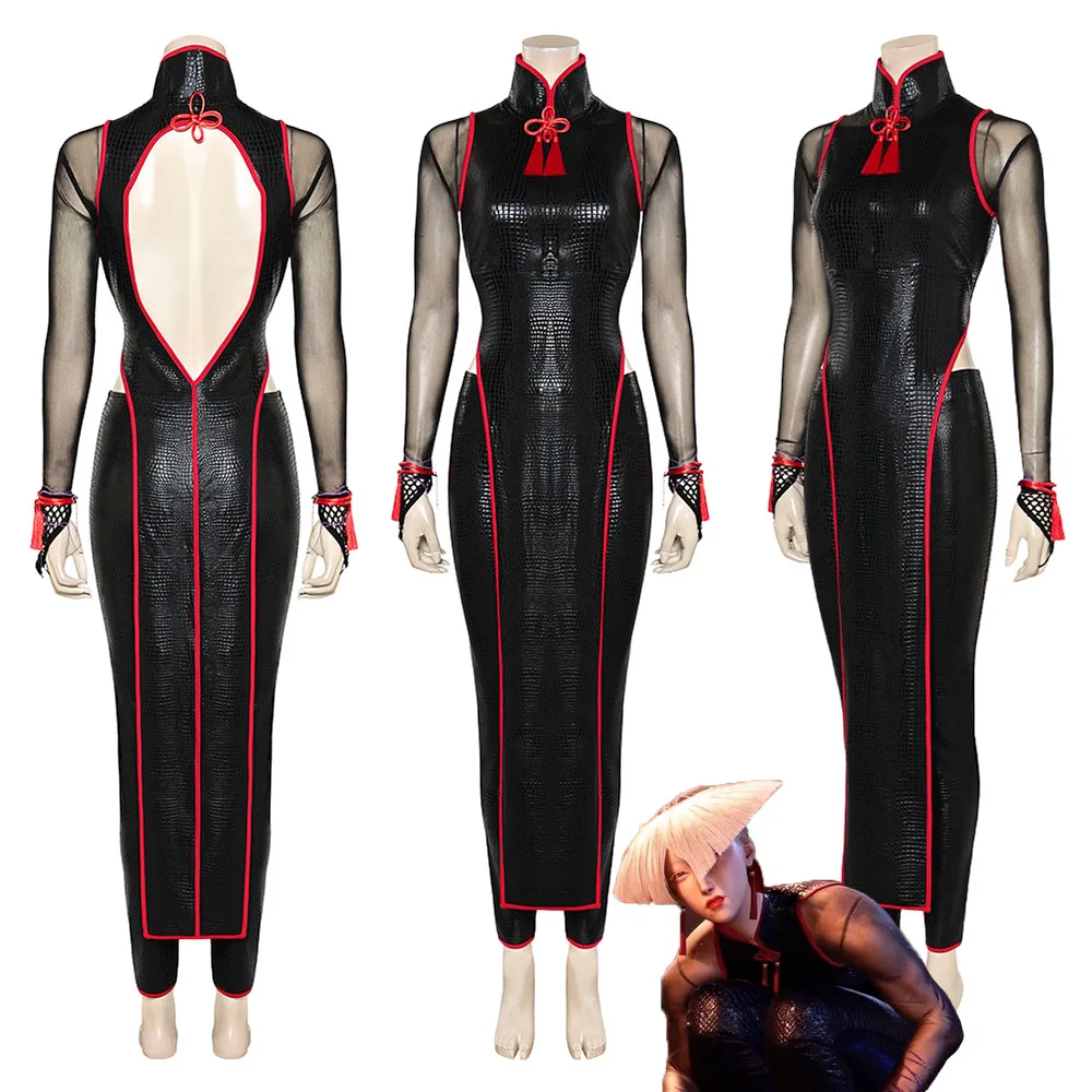 AKI-SF-6-Cosplay-Costume-Adult-Female-Top-Pants-Earrings-Fantasia ...