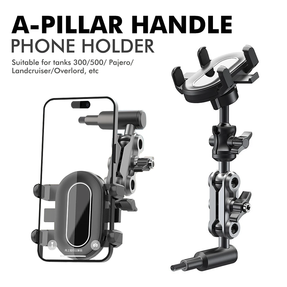 A-Pillar Handle Phone Holder 360 Degrees Rotatable Fixed Car Mobile ...