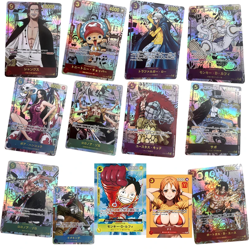 Hancock-Luffy-Shanks-Zoro-Nami-Personagens-Anime-Flash-Card-Bronzing ...