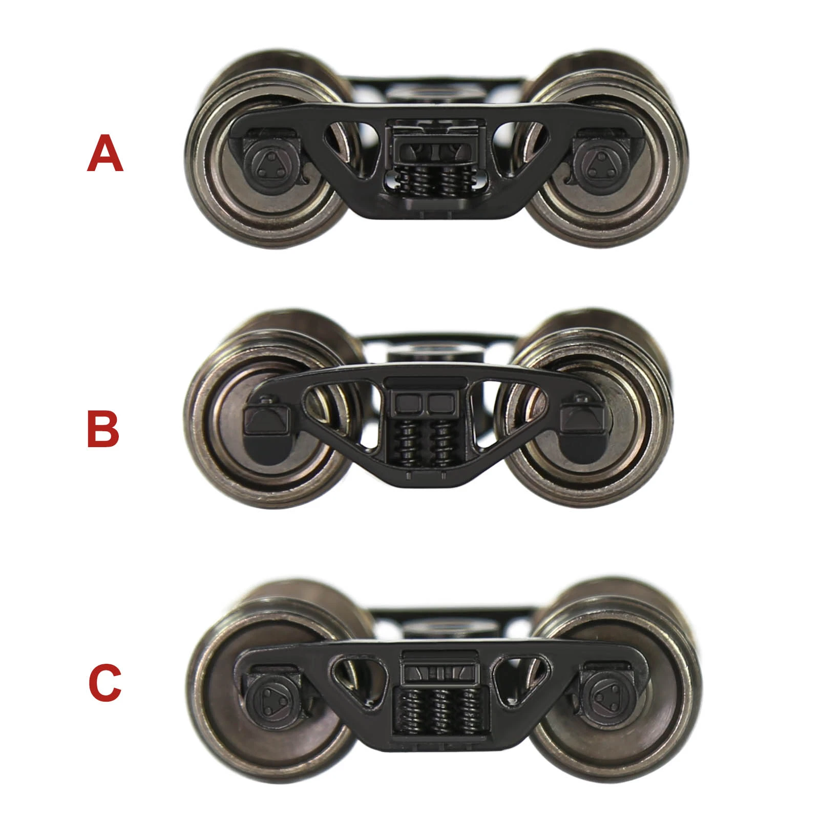 4pcs HO Scale 1:87 Model Trains Bogies with Metal 33" or 36" DC Wheels ...