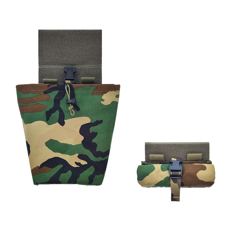 Tactical Raiders Roll Up Addon Drop Front Dump Pouch WL M81 Woodland ...
