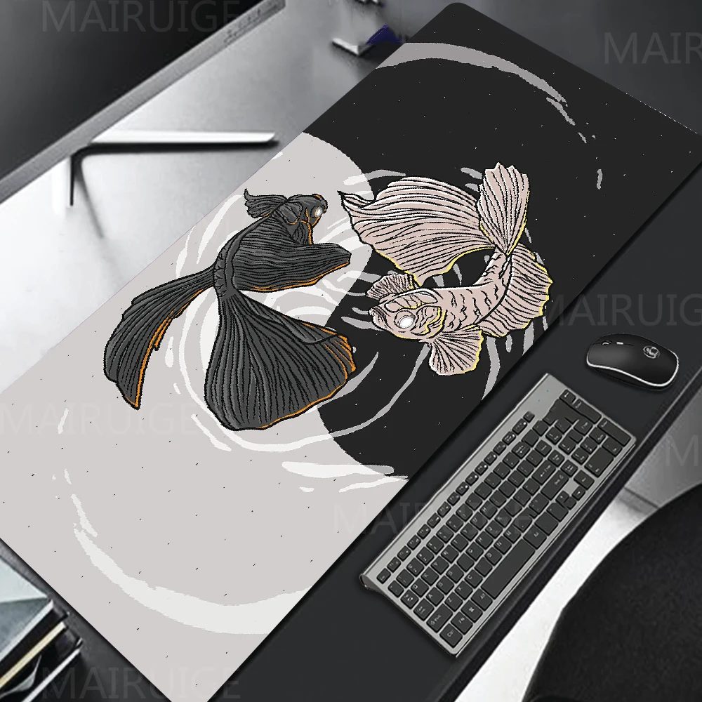 Koi Mousepad XXL Yin Yang Desk Mat Office Accessories Mouse Pad Chinese ...