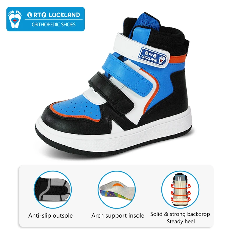Ortoluckland Children Casual Shoes Kids Orthopedic Leather Sneaker Boys ...