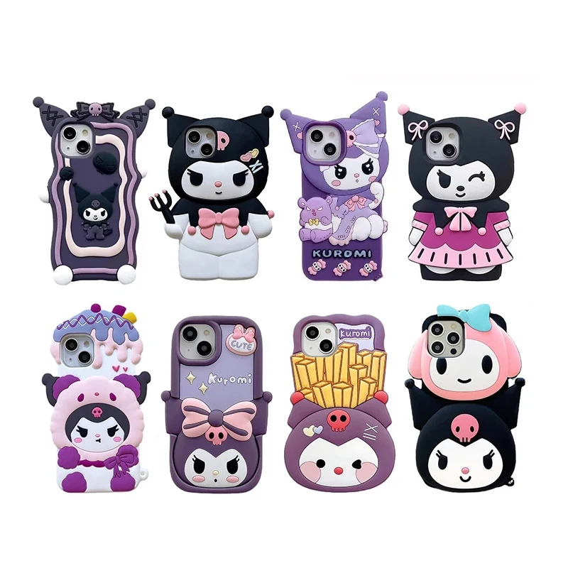 3D-Cartoon-Kuromi-Phone-Case-for-IPhone-14-13-12-11-Pro-Max-Plus-Anti ...