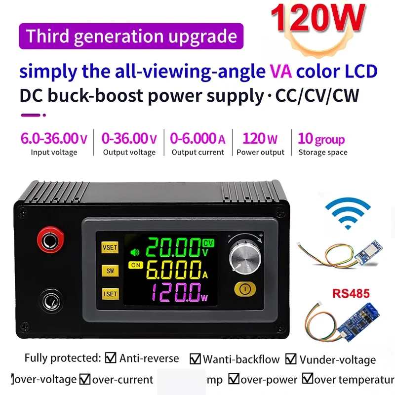 60W-120W-6A-MPPT-DC0-36V-CC-CV-Power-Supply-Voltage-Regulator-WiFi ...
