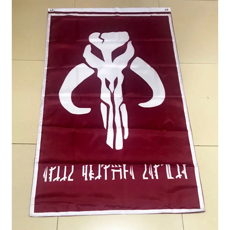Red Mandalorian Boba Fett Flag 2ft*3ft (60*90cm) 3ft*5ft (90*150cm ...