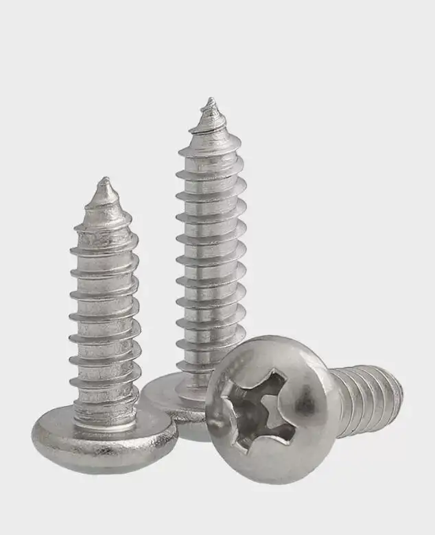 304 Stainless Steel Round Head Tapping Screw M1 2 M1 4 M1 7 M2 2 M2