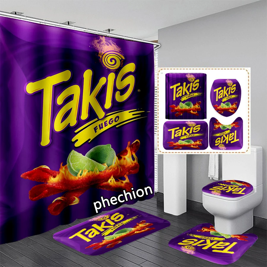 Phechion Snacks Takis 3d Print Waterproof Bathroom Shower Curtain ...