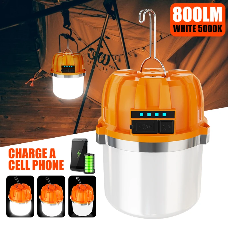 Portable USB Rechargeable LED Camping Lights Outdoor Emergency Lamp ...