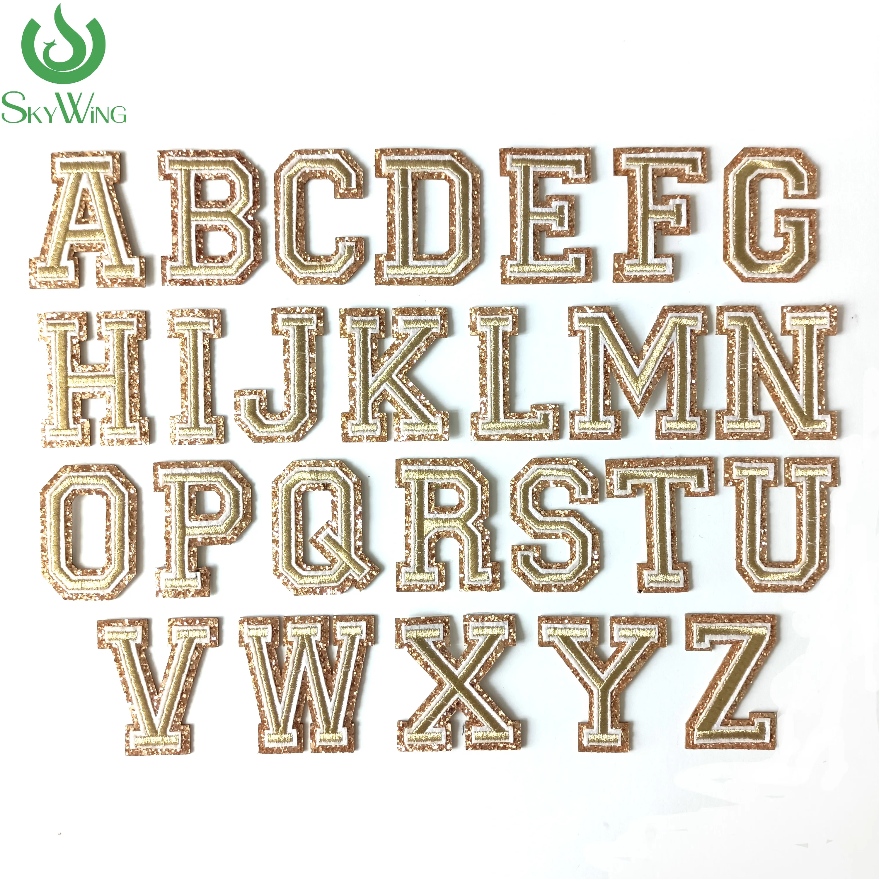 Wholesale Wire Gold Thread English Letters A Z Alphabet Glitter ...
