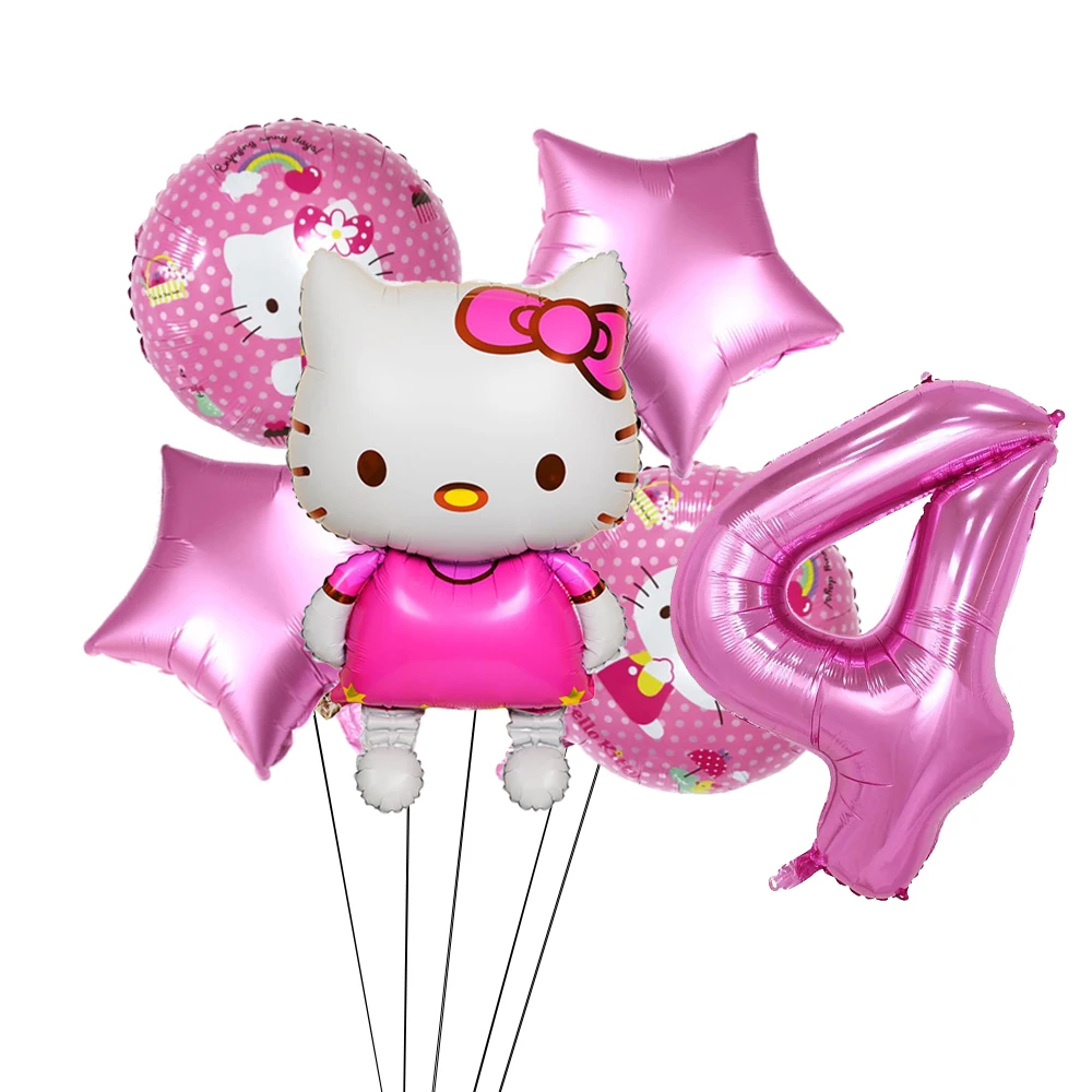 Hello Kitty With Balloons Clipart
