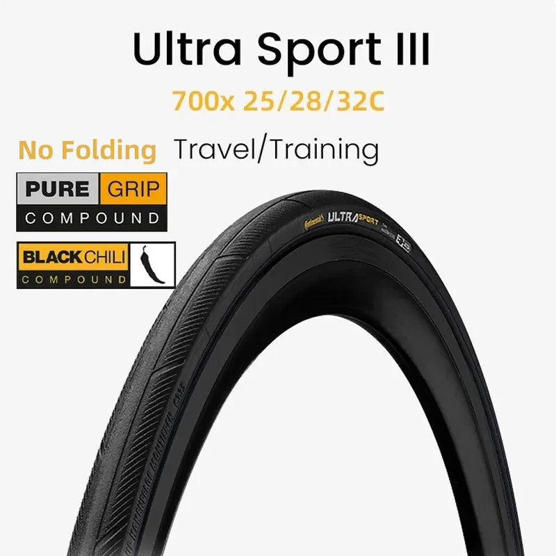 Continental neumático para bicicleta de carretera Ultra Sport III, 700 x 25C, 28C, 32C ...
