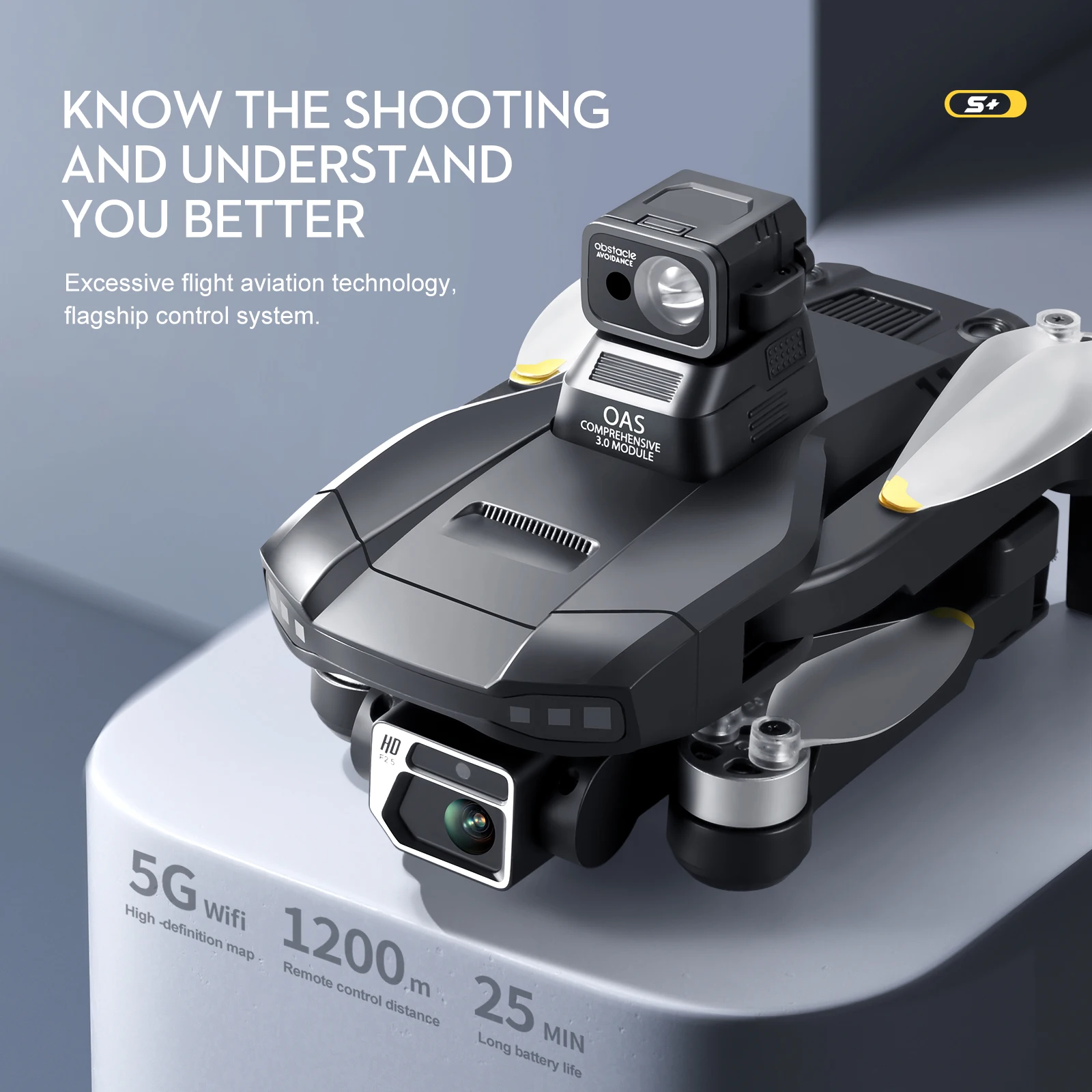 S+ GPS Drone - 6K HD Dual HD Camera Laser Obstacle Avoidance Aerial Ph ...