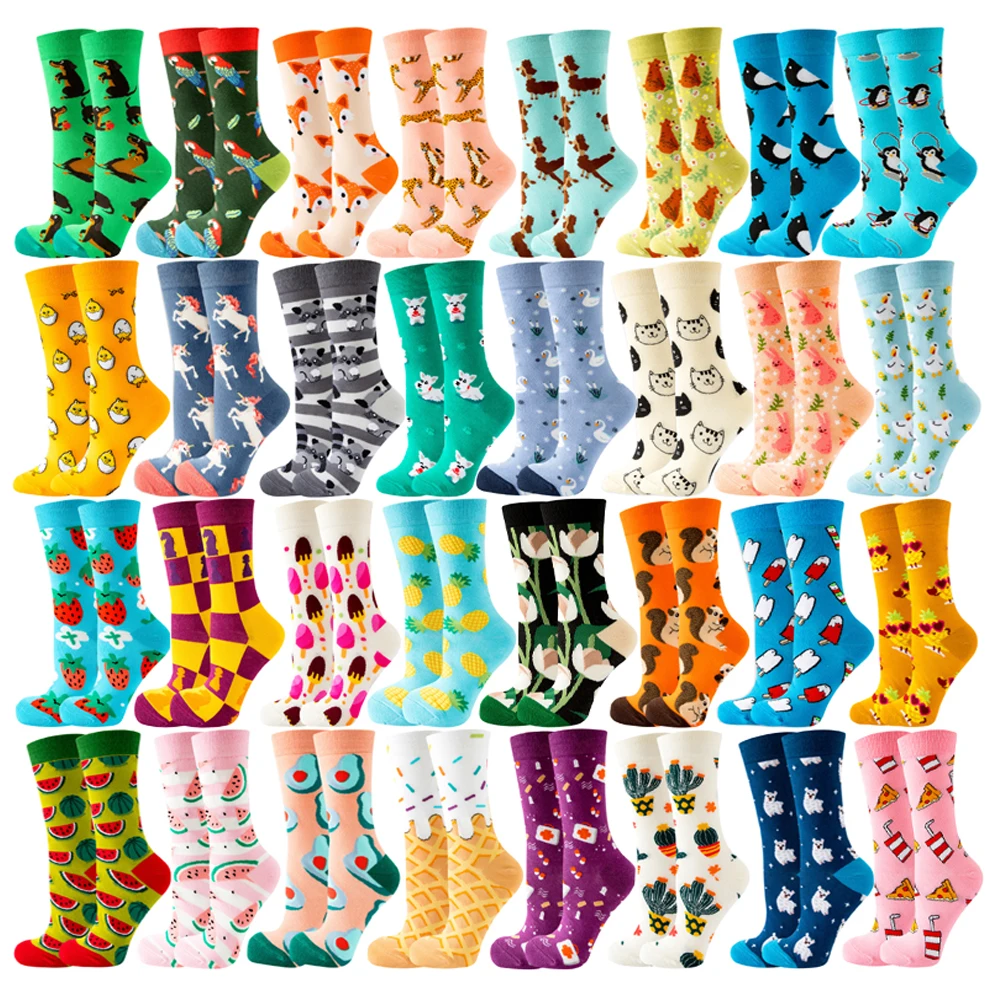 Autumn-And-Winter-New-Funny-Women-s-Socks-Animal-Socks-Plant-Fruit ...