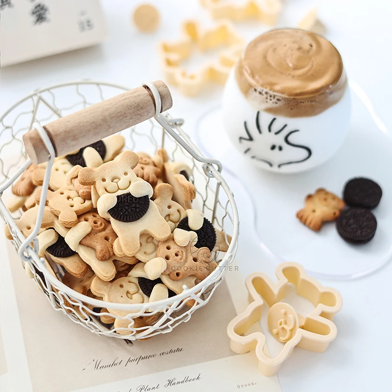Cute Bear Rabbit Animal Cartoon 3D Stereo Biscuit Mold Cookie Fondant ...