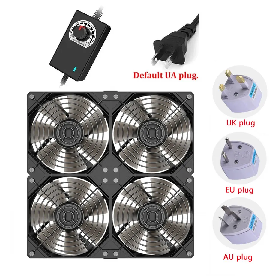 Upsiren-Potente ventilador de 120mm, 3000RPM, 220V, sistema de refrigeración de servidor de ...