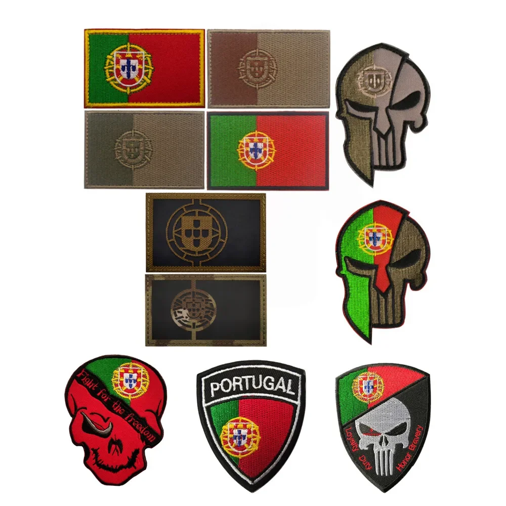 PRT-Embroidery-Patch-Bandeira-de-Portugal-Gancho-Verde-Militar-e-Loop-T-tico-Emblemas-Patches ...