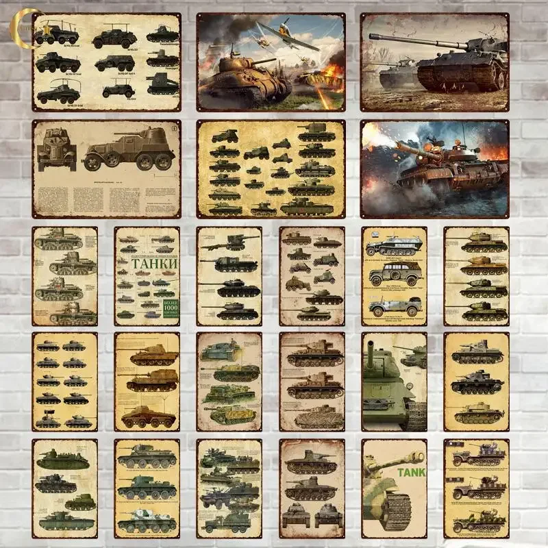 Tanks Tin Sign Metal Sign Decoration Vintage Decor Poster Plaque Wall ...