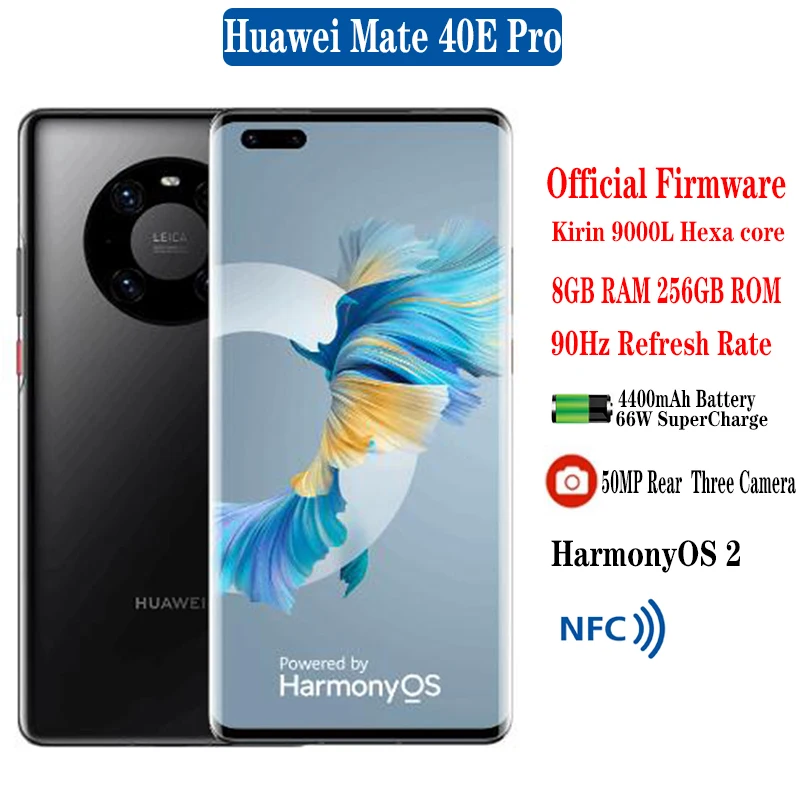 Original Offical New Huawei Mate 40E Pro 5G Mobile Phone 6.76" 90Hz Kirin 9000L 4400mAh Battery ...