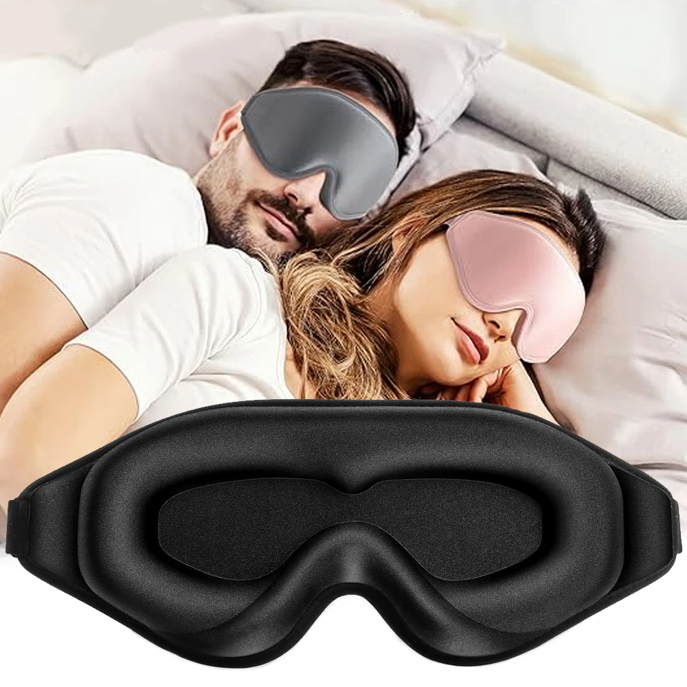 100-Blockout-Light-Sleeping-Mask-3D-Sleep-Mask-For-Eyes-Memory-Foam ...