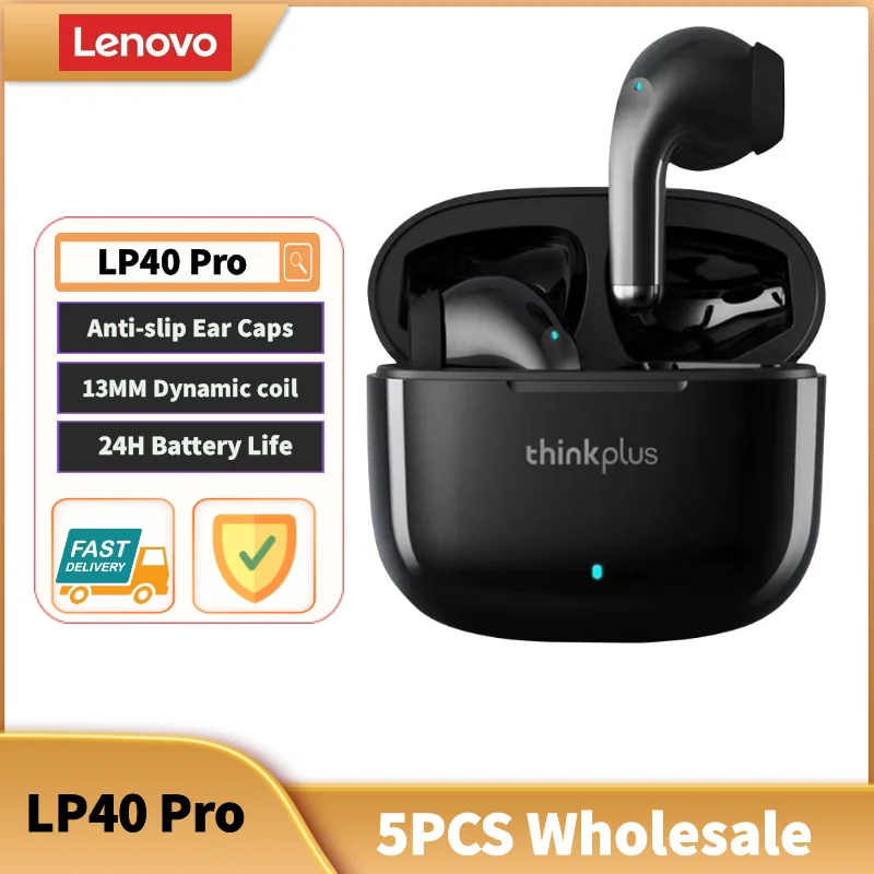 Lenovo-auriculares-inal-mbricos-LP40-PRO-originales-cascos-con-Bluetooth-5-0-est-reo-Dual ...