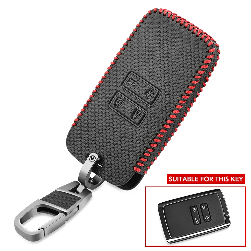 Car Remote Key Case Cover Leather Shell For Renault Koleos Captur ...