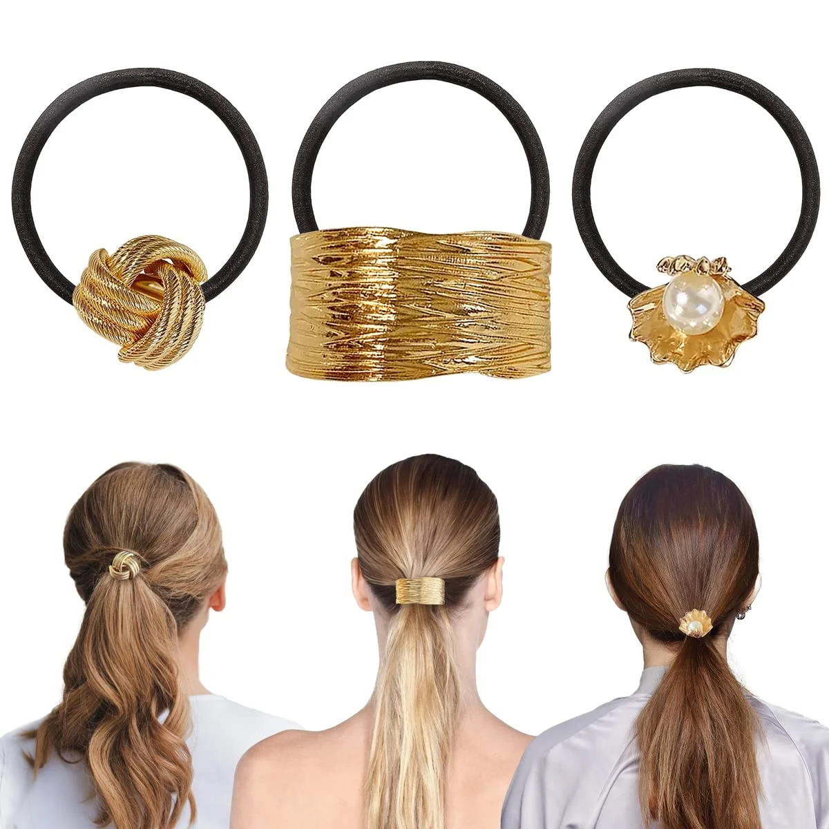 Punk-Brushed-Metal-Hair-Rope-Graceful-Alloy-Geometric-Hollow-Out ...