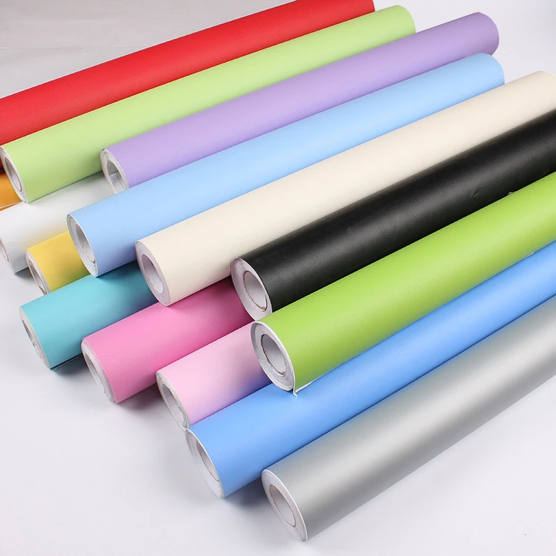 Self-adhesive-Solid-Color-Wallpaper-Rolls-For-Walls-Home-Decoration-PVC ...
