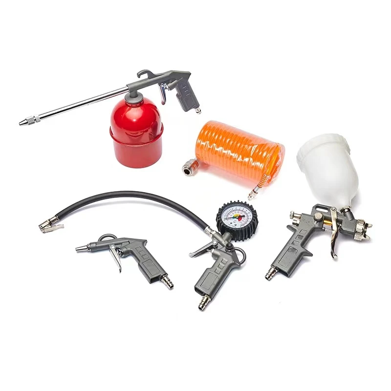 Pneumatic Tool Set Air Compressor Tool Kit Garage 5pcs - Spray Gun ...