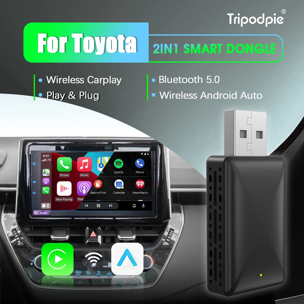 Wireless Android Auto Carplay Adapter 2in1 Smart Dongle Play&Plug For ...