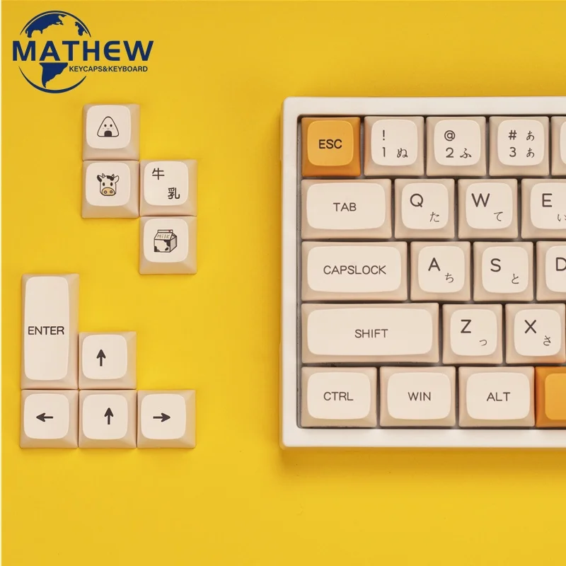 Honey Milk Bees Keycap Xda Profile Pbt Sublimation For Mechanical ...