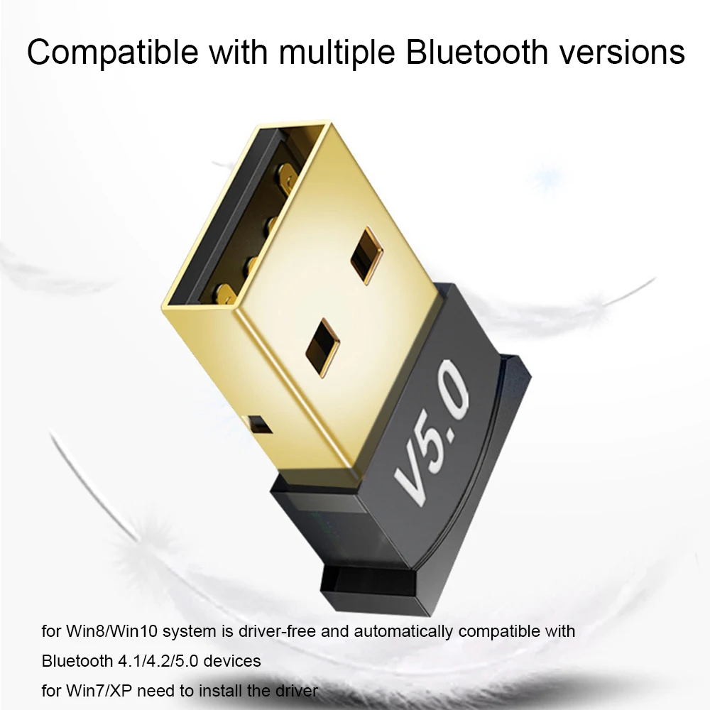 Bluetooth-compatible USB 5.0 Adapters Wireless Computer Adapter Audio ...