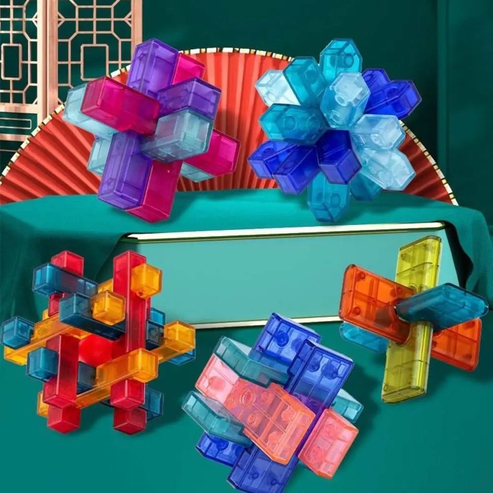 IQ-Brain-Teaser-Kong-LuBan-Magic-Lock-Transparent-ABS-Plastic-Puzzle ...