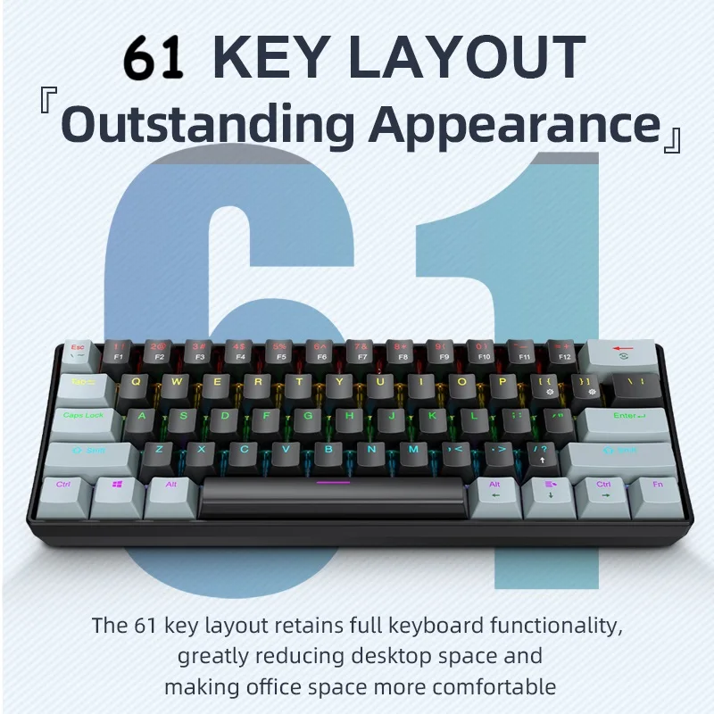 K61 Mini Mechanical Keyboard – Wired Innovation