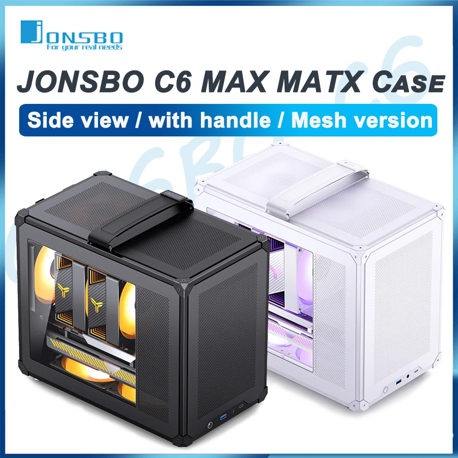 JONSBO C6 MAX Portable M-ATX Case with USB Type-C - Transparent Side ...