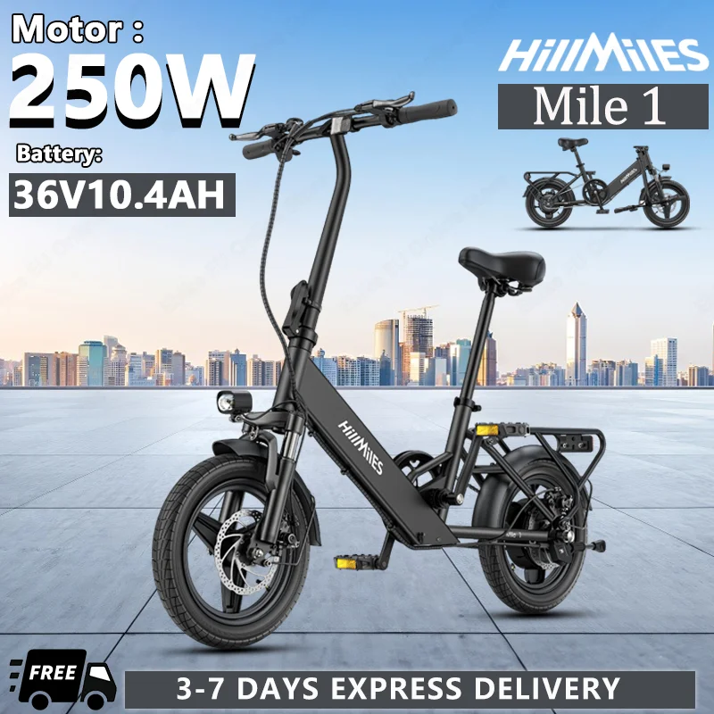 HillMiles Mile 1 E Bike 250 W Motor 36 V 10,4 Ah Lithiumbatterie ...