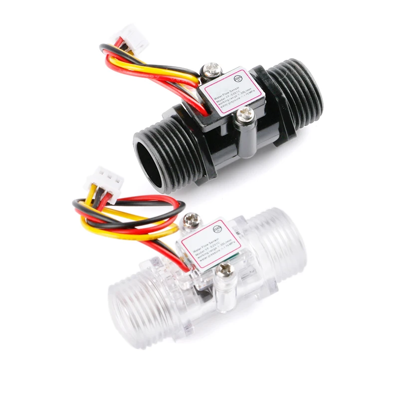 4-point-transparent-black-flow-sensor-Turbine-flow-meter-Water-flow ...