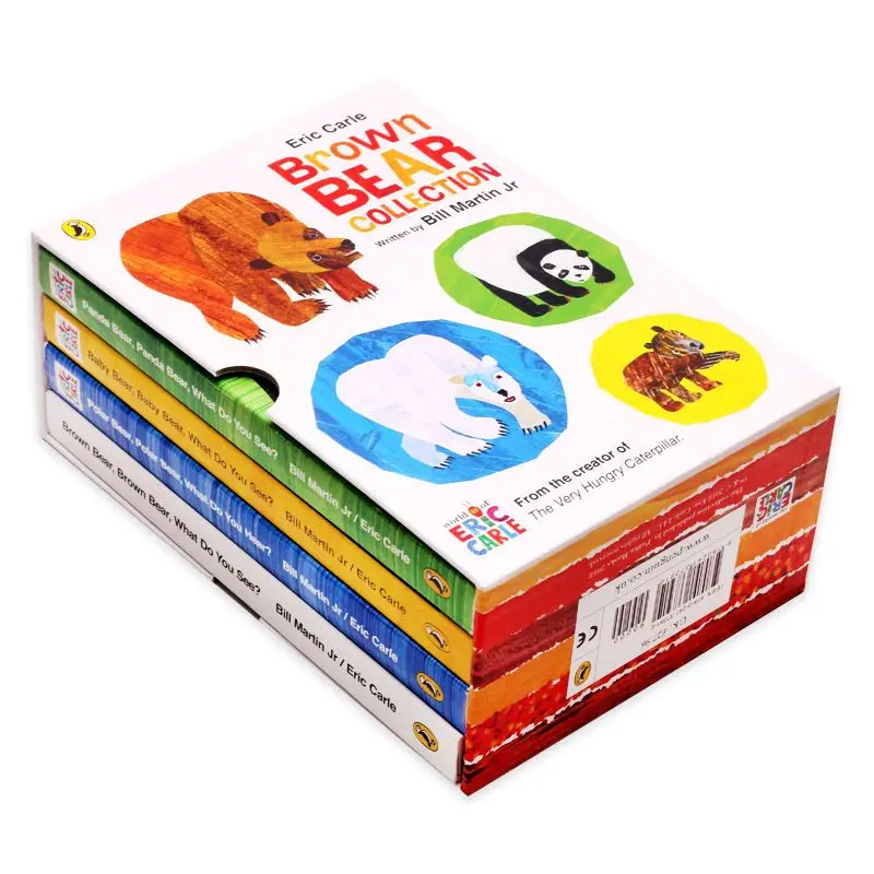 English-picture-book-4-volumes-Brown-Bear-Collection-Eric-Carle-Brown ...